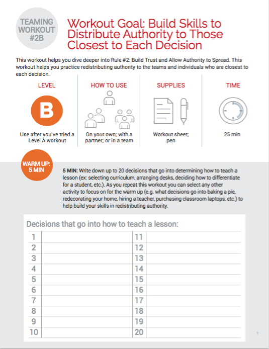 The NEW School Rules Workout 2B Distributing Authority